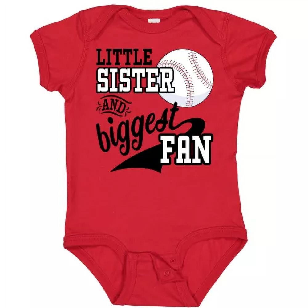 Bella Canvas Little Sister And Biggest Baseball Fan Baby Sports Fans ...