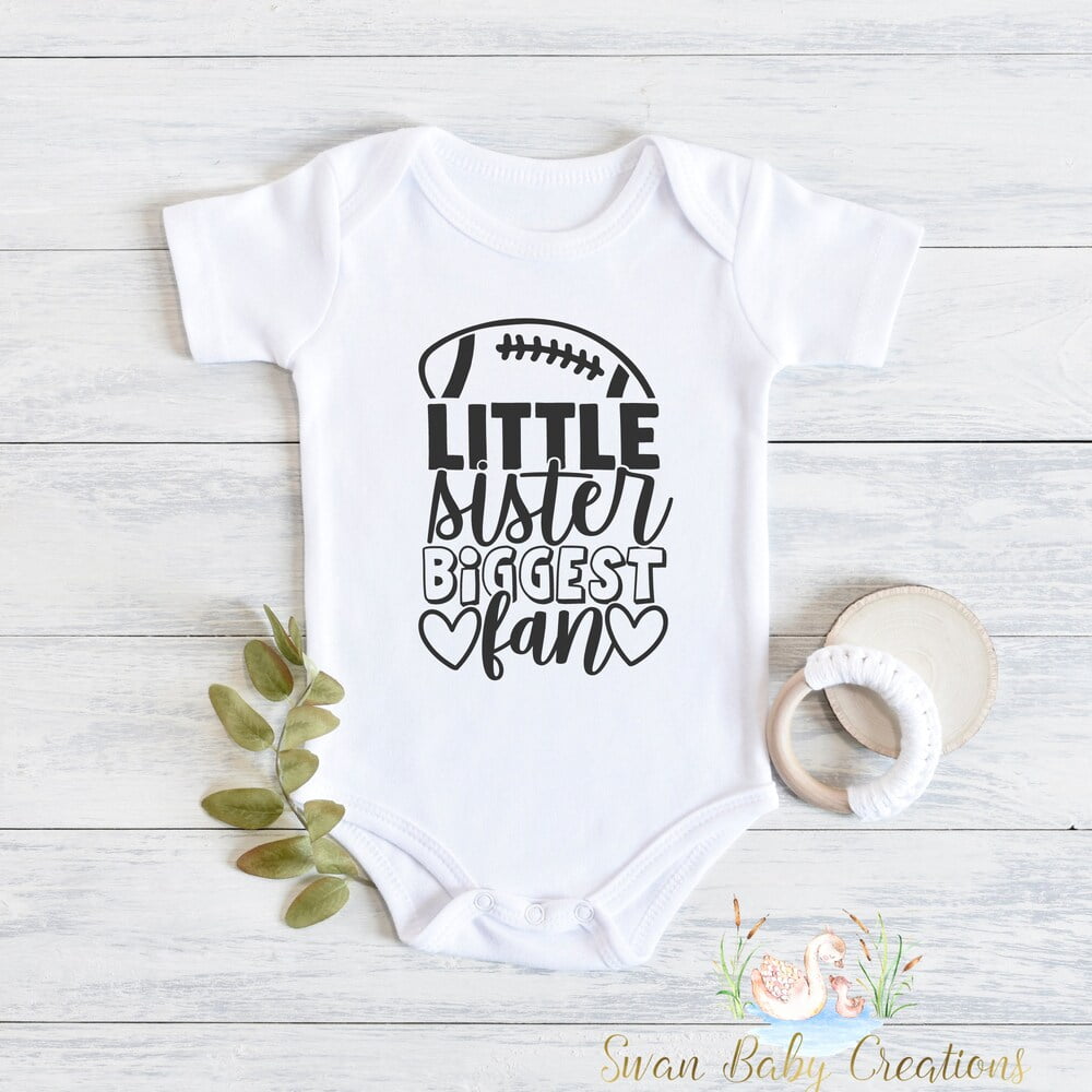 Bella Canvas with Little Sister Biggest Fan, Football, You Call Him ...