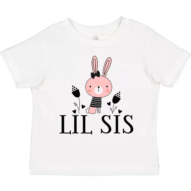 Bella Canvas Little Sister Girl Bunny Lil Sis Toddler Shirt Girls ...