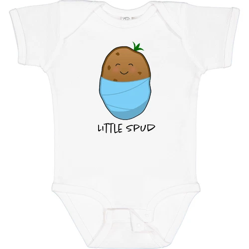 Bella Canvas Little Spud Blue Baby Food Potato Cute National Day ...