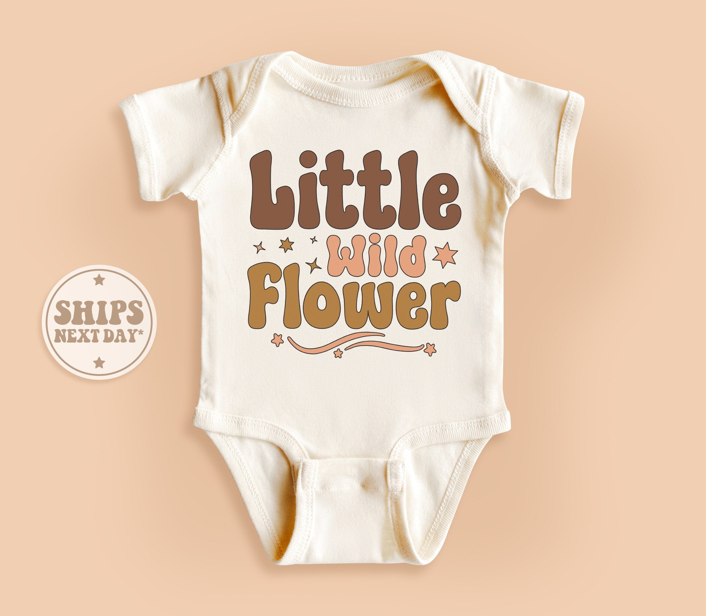 Bella Canvas with Little Wildflower, Wild Flower Baby Girl, Little Wild Flower, Baby Shower Gift ...