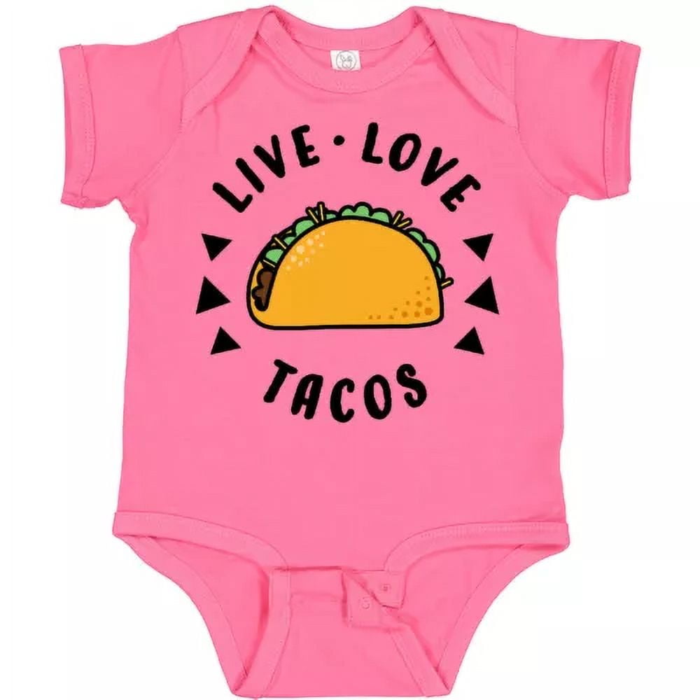 Bella Canvas Live Love Tacos Baby Food I Taco Mexican Cinco De Mayo Cute Bodysuit - Walmart.com