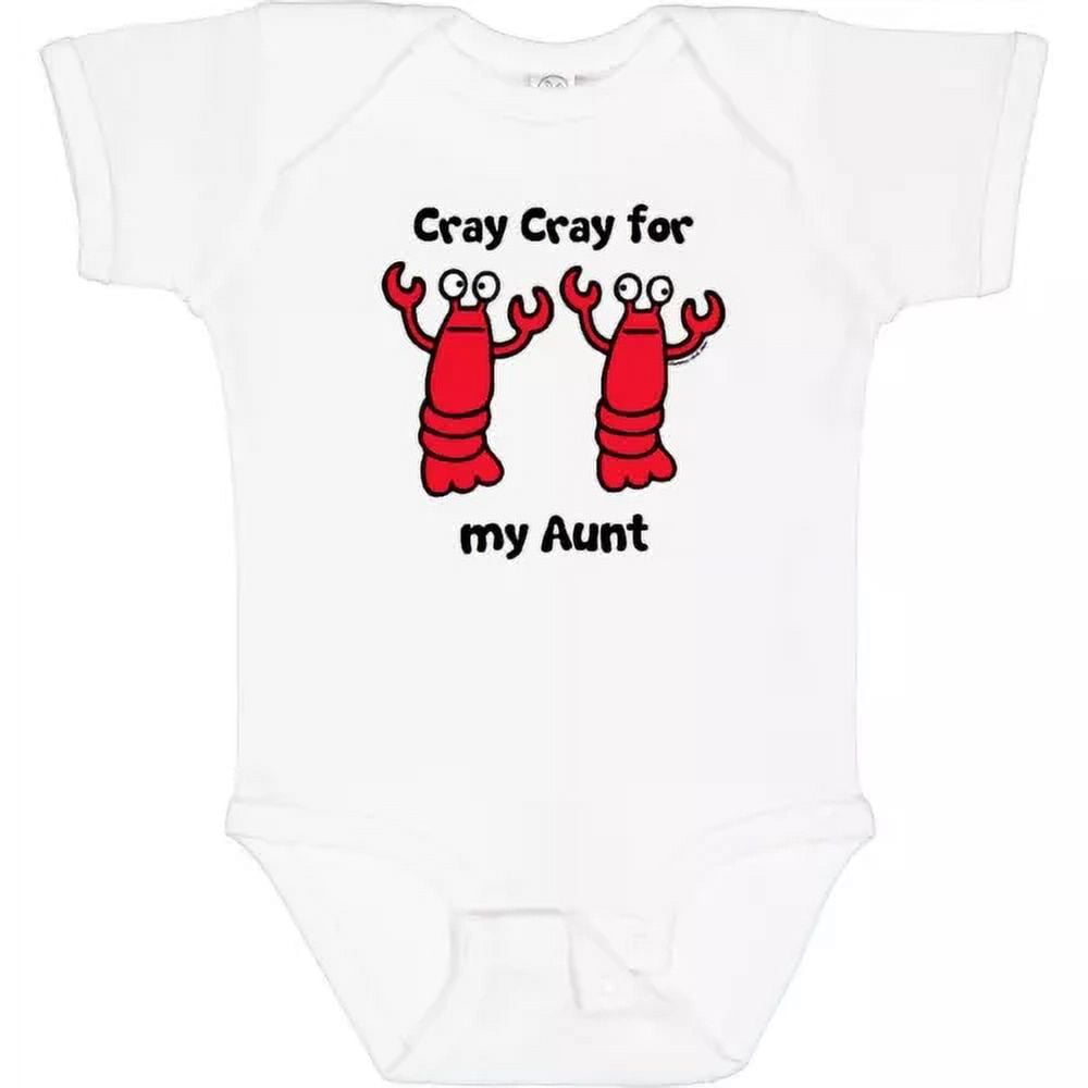 Bella Canvas Lobster Cray Cray For My Aunt Baby Bodysuit Crazy Kids Flossyandjim Bodysuit ...