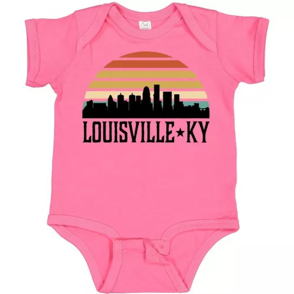 Bella Canvas Louisville Kentucky Skyline Retro Sunset Baby Trip ...