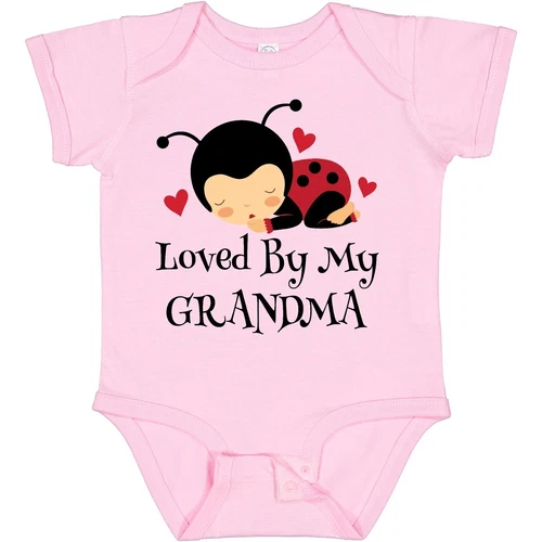 Bella Canvas Loved By Grandma Ladybug Baby Grandchildren Cute Grandson ...