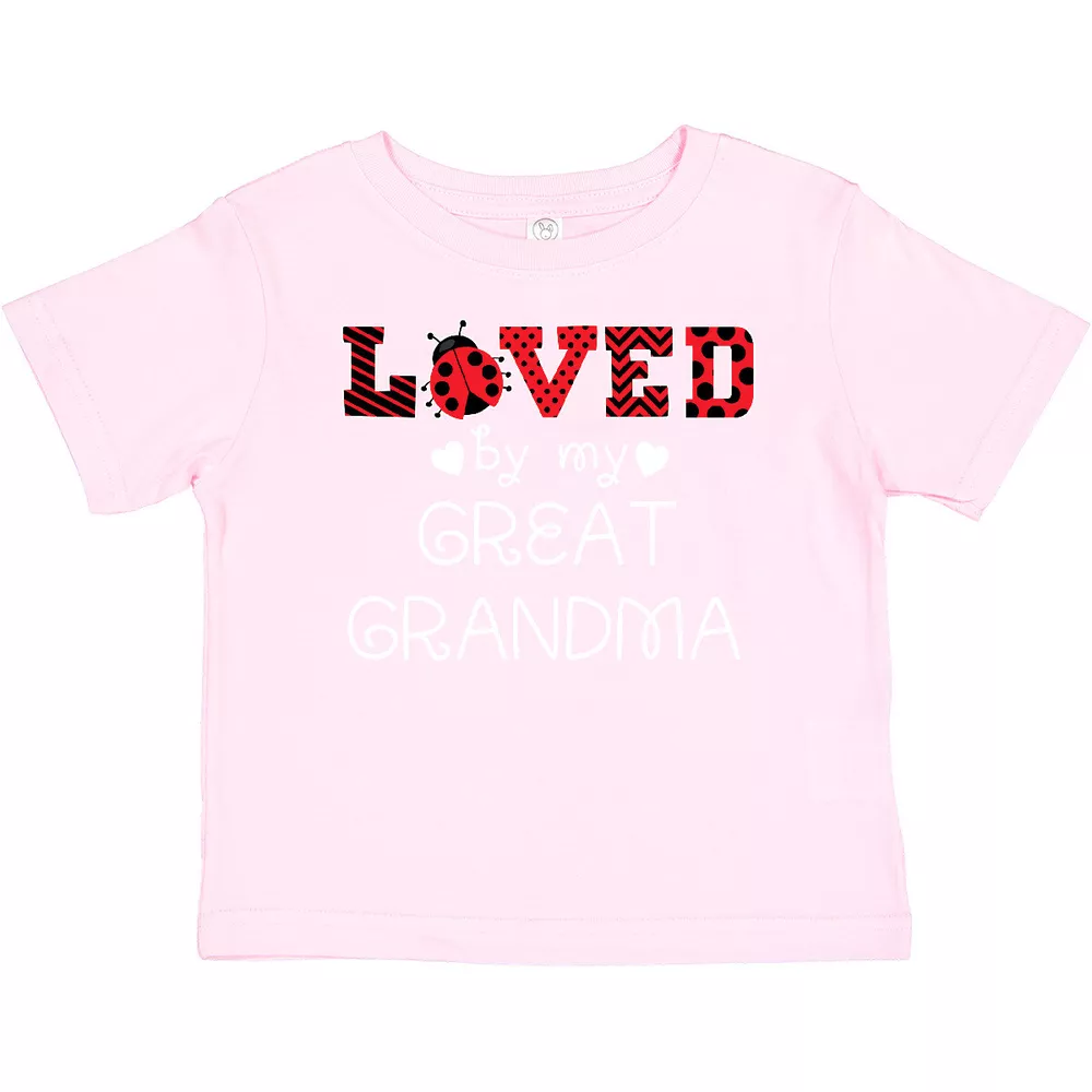 Bella Canvas Loved By My Great Grandma- Cute Ladybug Baby Toddler Shirt Animals Spots Red ...