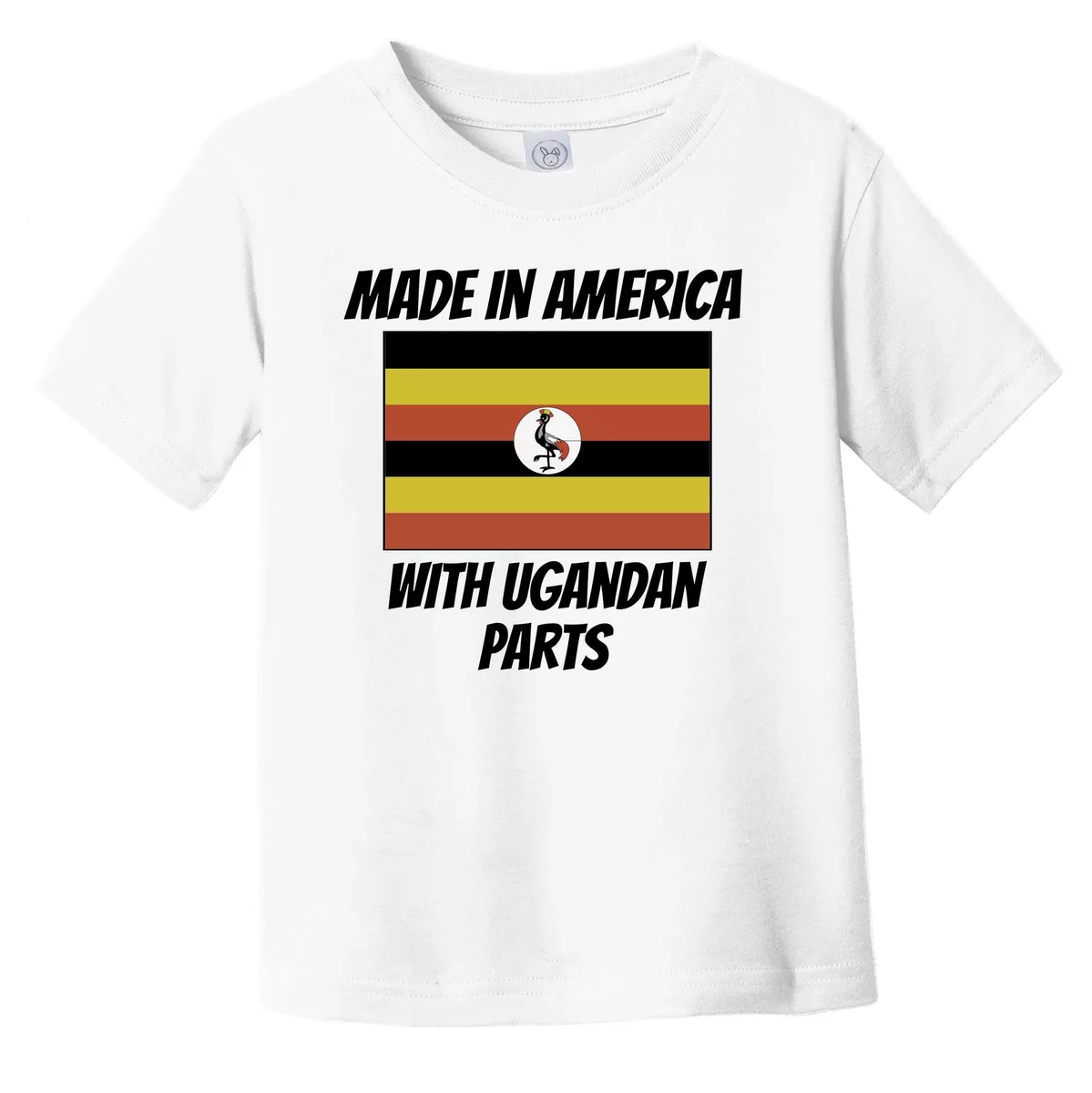 Bella Canvas Made In America With Ugandan Parts Uganda Flag Funny ...