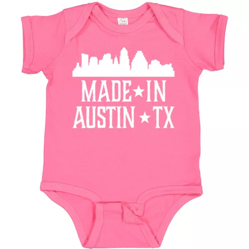 Bella Canvas Made In Austin Texas Baby Childs Cities One-piece Infant ...