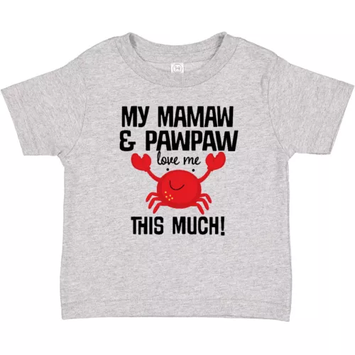Bella Canvas Mamaw And Pawpaw Love Me Grandson Baby Toddler Shirt Grandkids Childs Cute ...