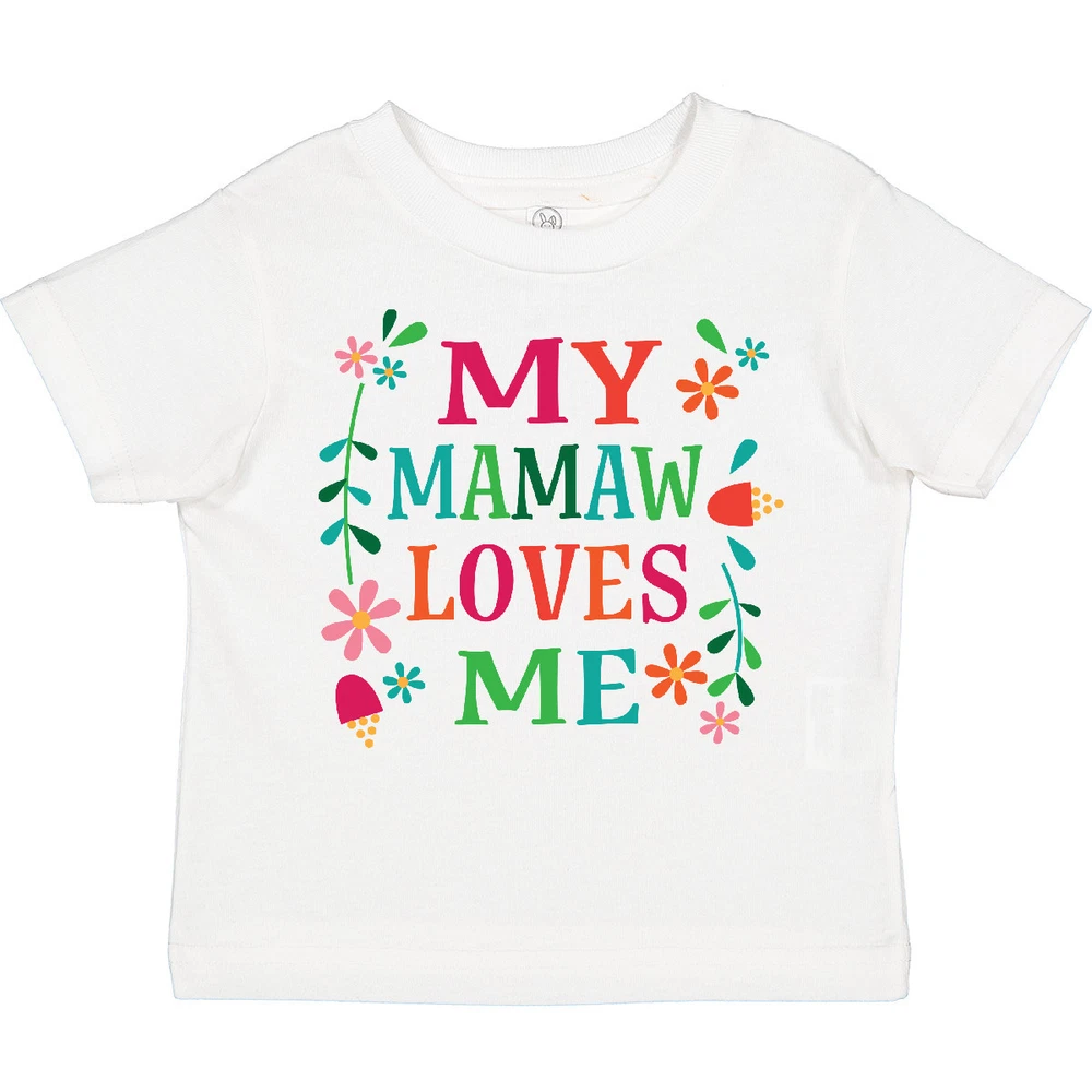 Bella Canvas Mamaw Loves Me Girls Apparel Toddler Shirt From Grandchild Girl Cute Toddler Shirt ...