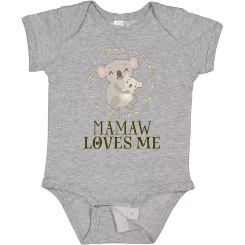 Bella Canvas Mamaw Loves Me Koala Bear Baby From Grandchildren Grandchild Bodysuit - Walmart.com