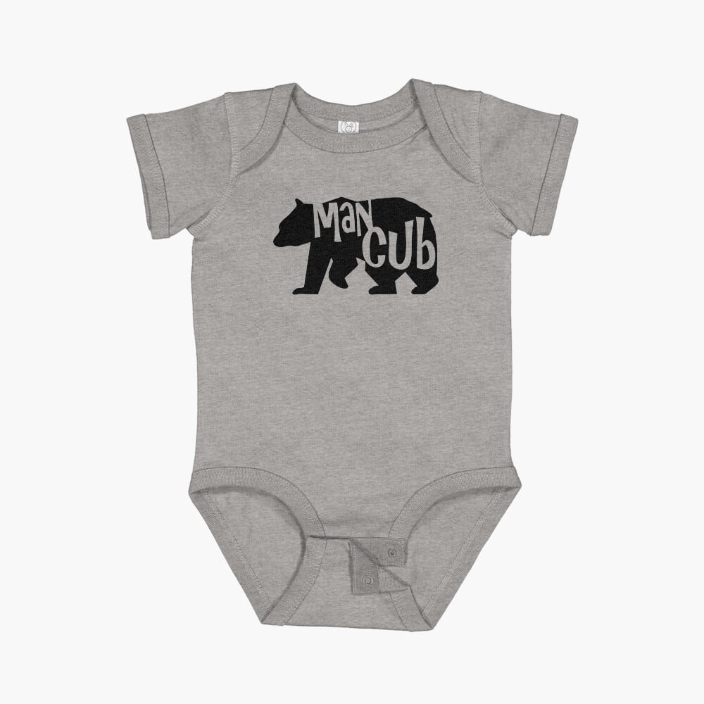 Bella Canvas Man, cub, bear, animals, Onesie, Bodysuit, Shirt, Baby ...