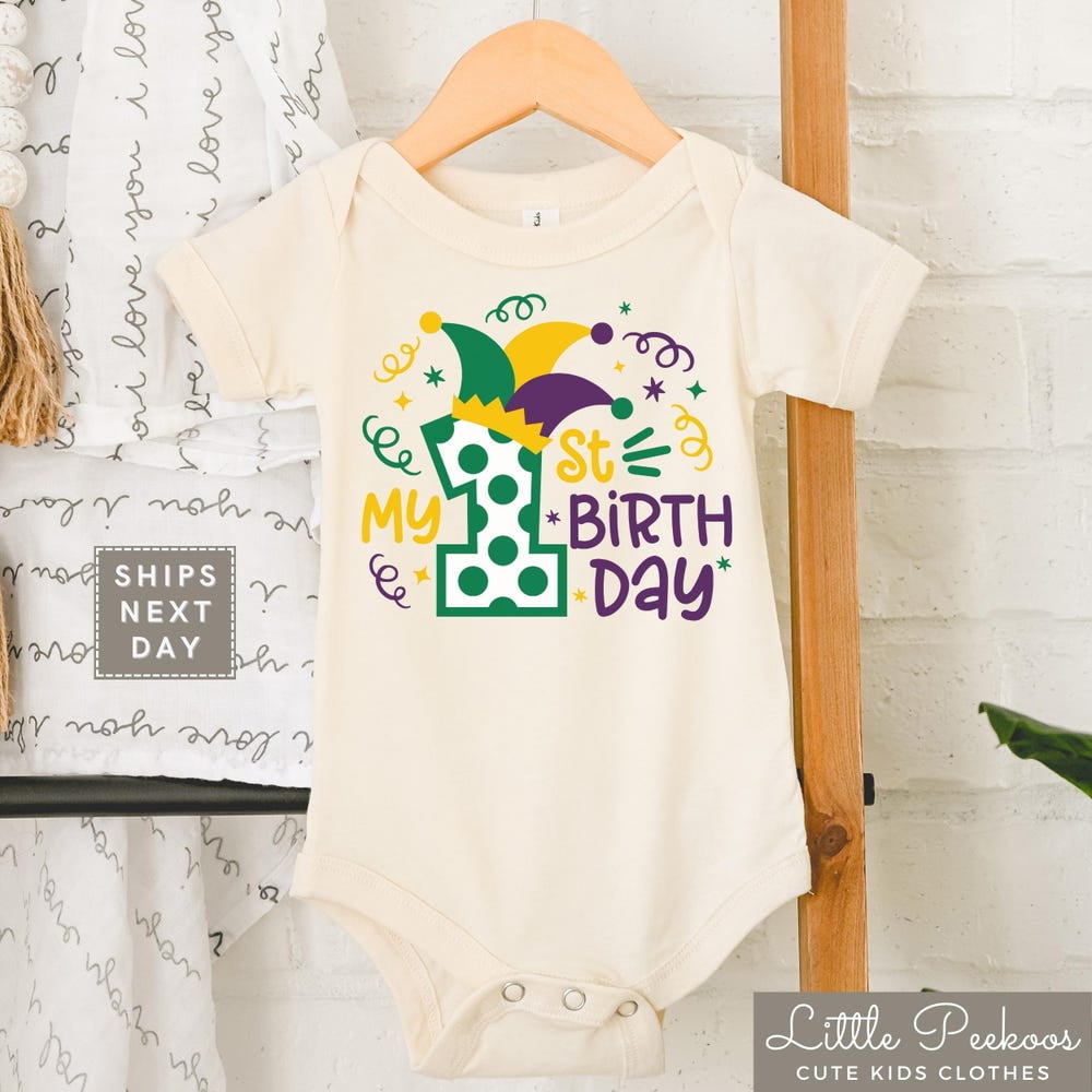 Bella Canvas with Mardi Gras Baby 1St Birthday, Mardi Gras Birthday ...