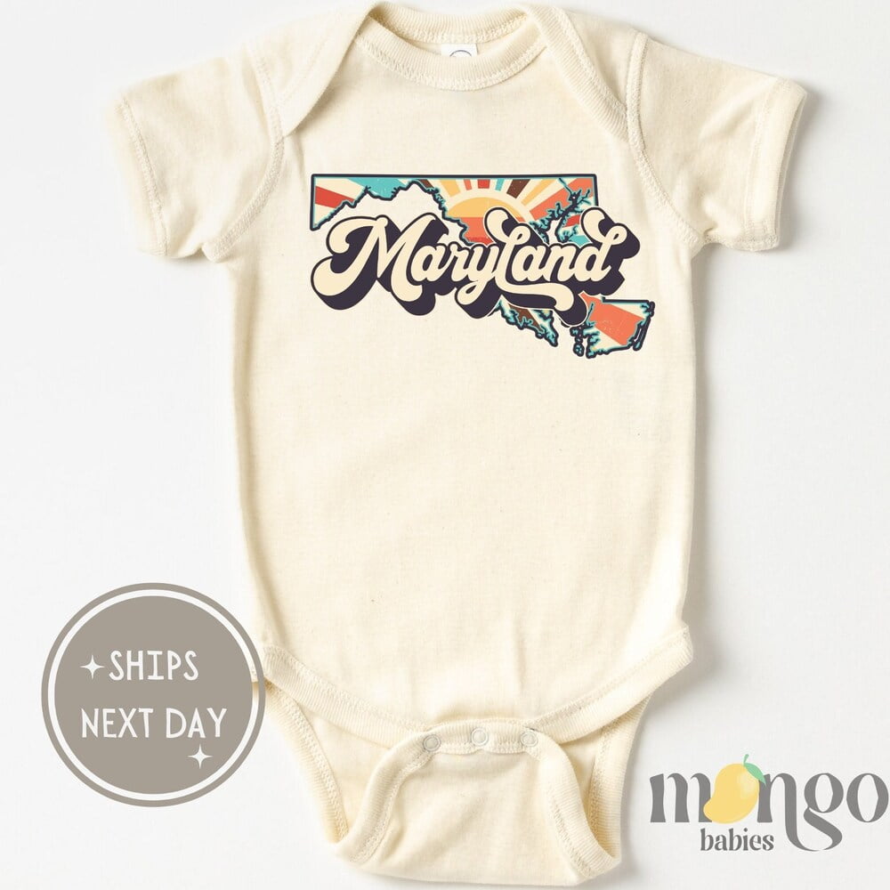 Bella Canvas with Maryland s Loved Baby Long Distance State Organic Your Little Baby Clothes For ...