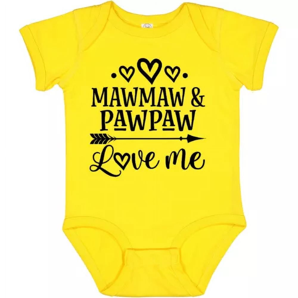 Bella Canvas Mawmaw And Pawpaw Love Me Baby Grandchild Grandkids Grandbaby Bodysuit - Walmart.com