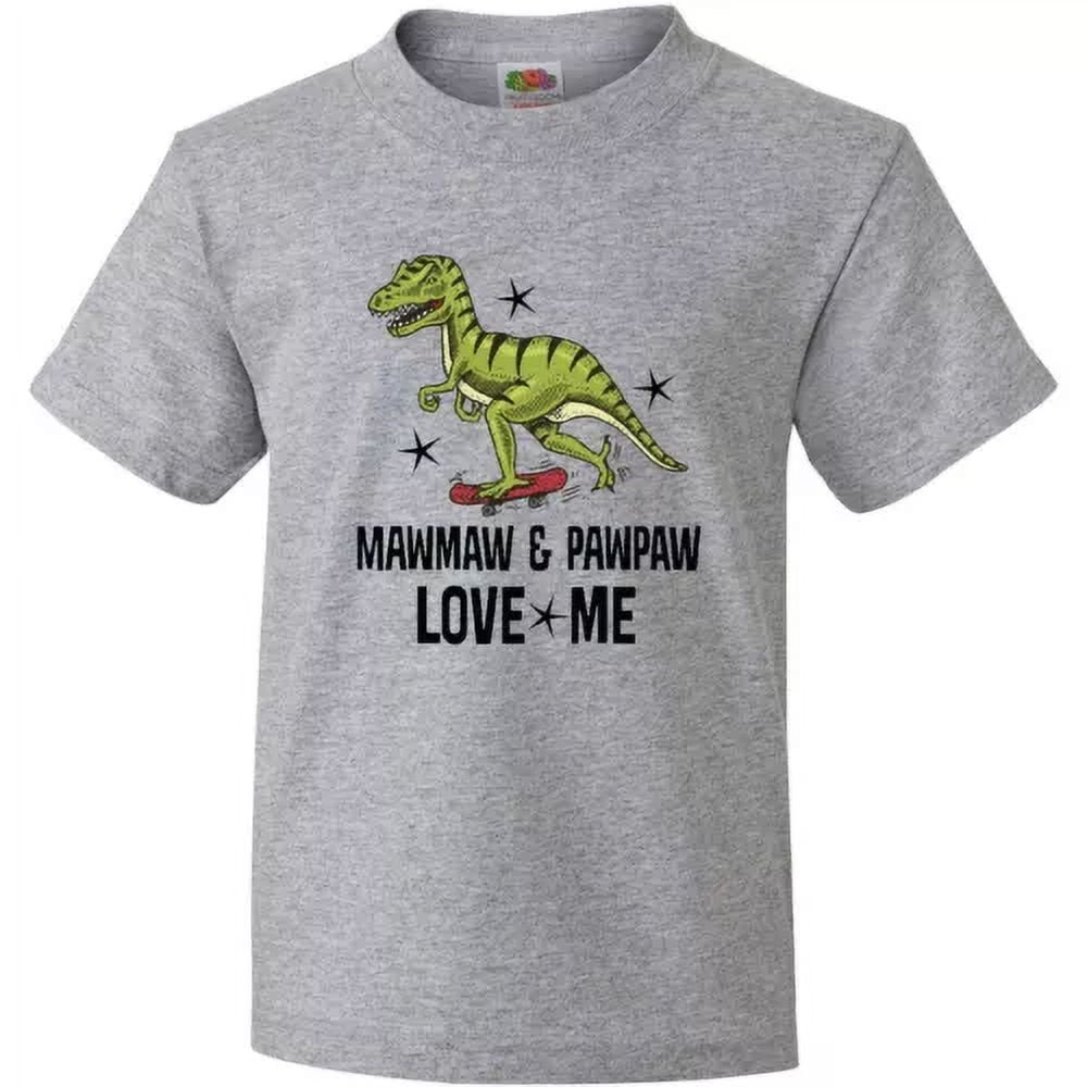 Bella Canvas Mawmaw And Pawpaw Love Me Grandson Dinosaur Toddler T-Shirt Grandchild - Walmart.com