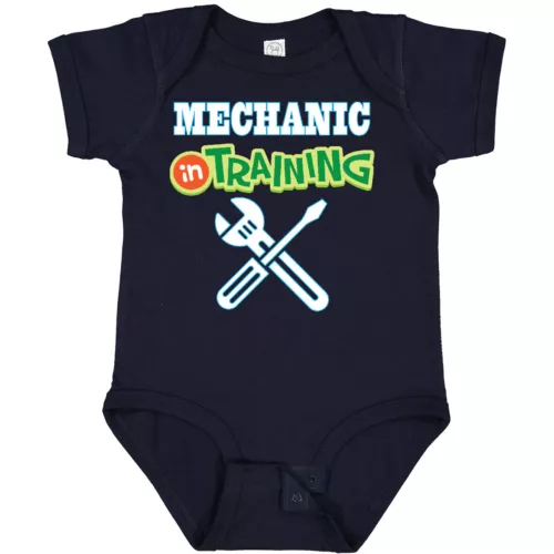 Bella Canvas Mechanic In Training Baby Bodysuit Auto Aircraft Job ...