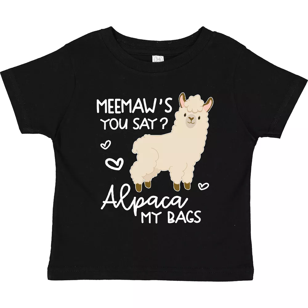 Bella Canvas Meemaw's You Say Alpaca My Bags Toddler Shirt Animals ...