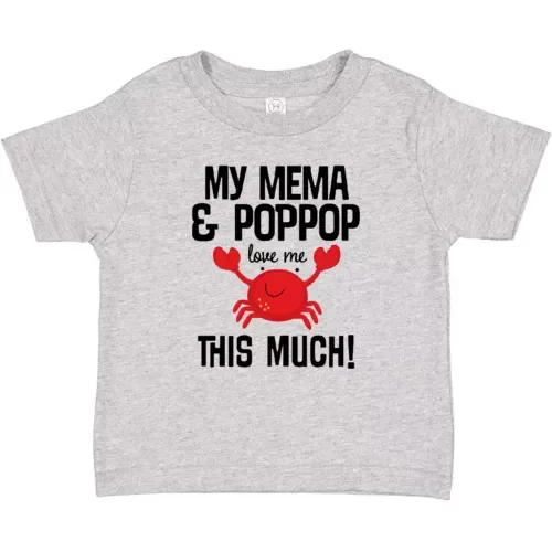 Bella Canvas Mema And Pop Pop Love Me Grandson Baby Toddler Shirt Grandchild Boy Childs ...