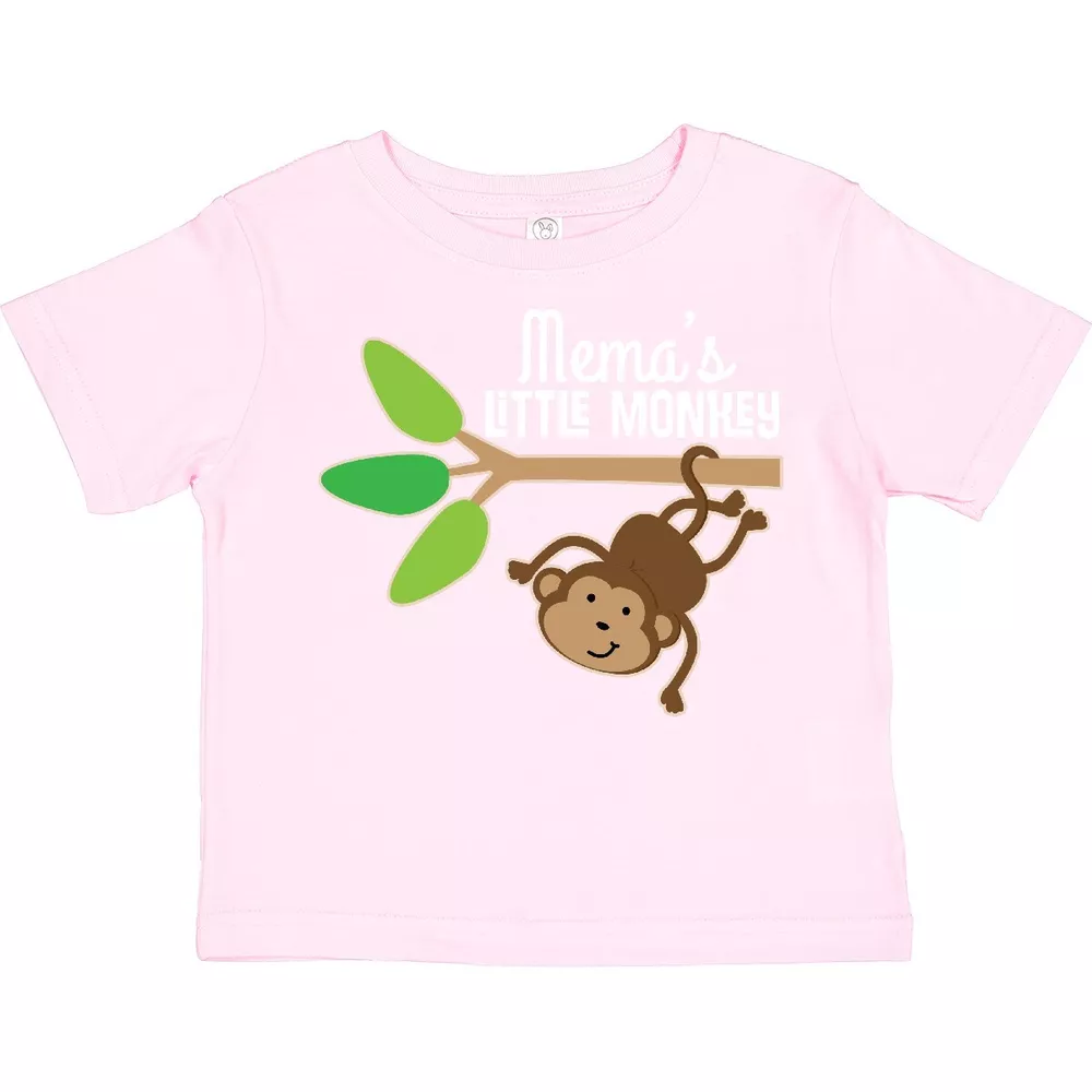 Bella Canvas Mema Little Monkey Grandchild Toddler Shirt Memas Gift ...