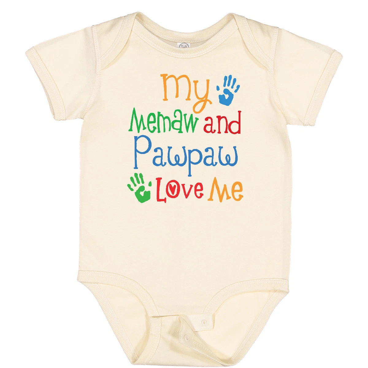 Bella Canvas Memaw And Pawpaw Love Me Grandchild Baby Bodysuit Childs Grandkids Boy Baby ...