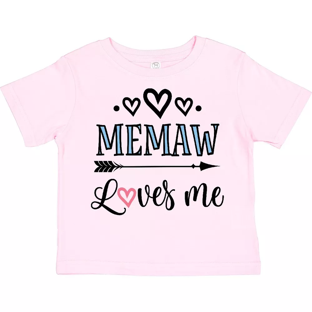 Bella Canvas Memaw Grandma Loves Me Toddler Shirt Grandkids Grandchild Grandson Toddler Shirt ...