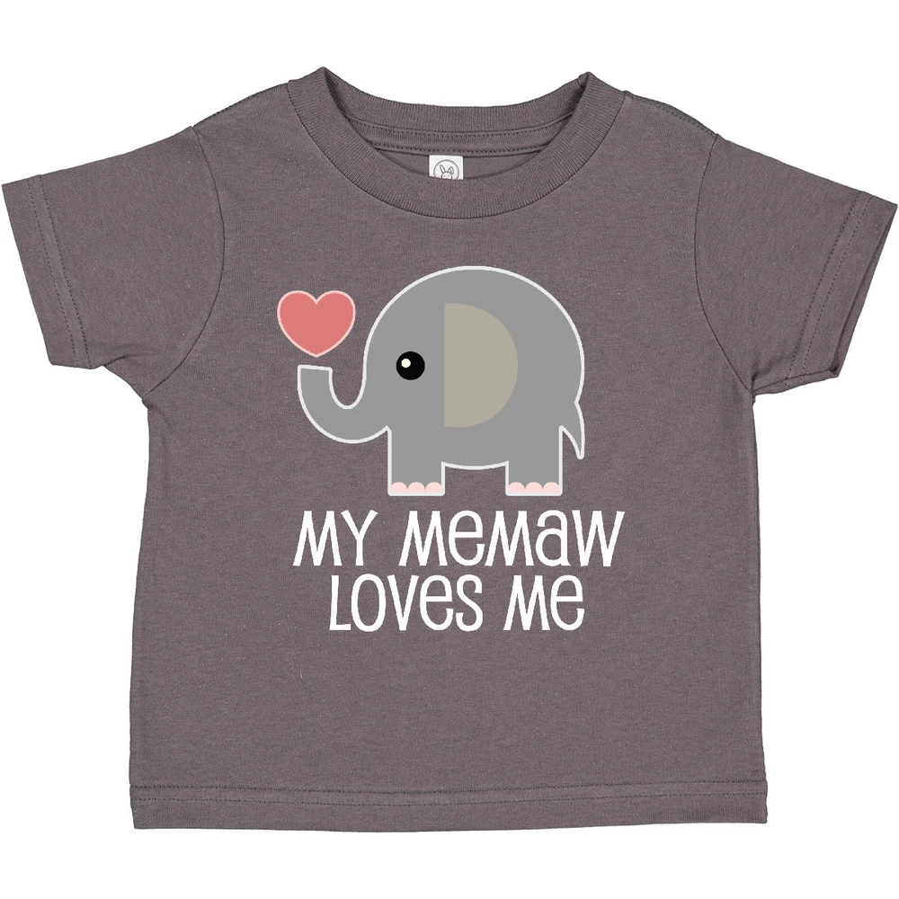Bella Canvas Memaw Loves Me Grandchild Toddler Shirt From Elephant Cute Apparel Toddler Shirt ...
