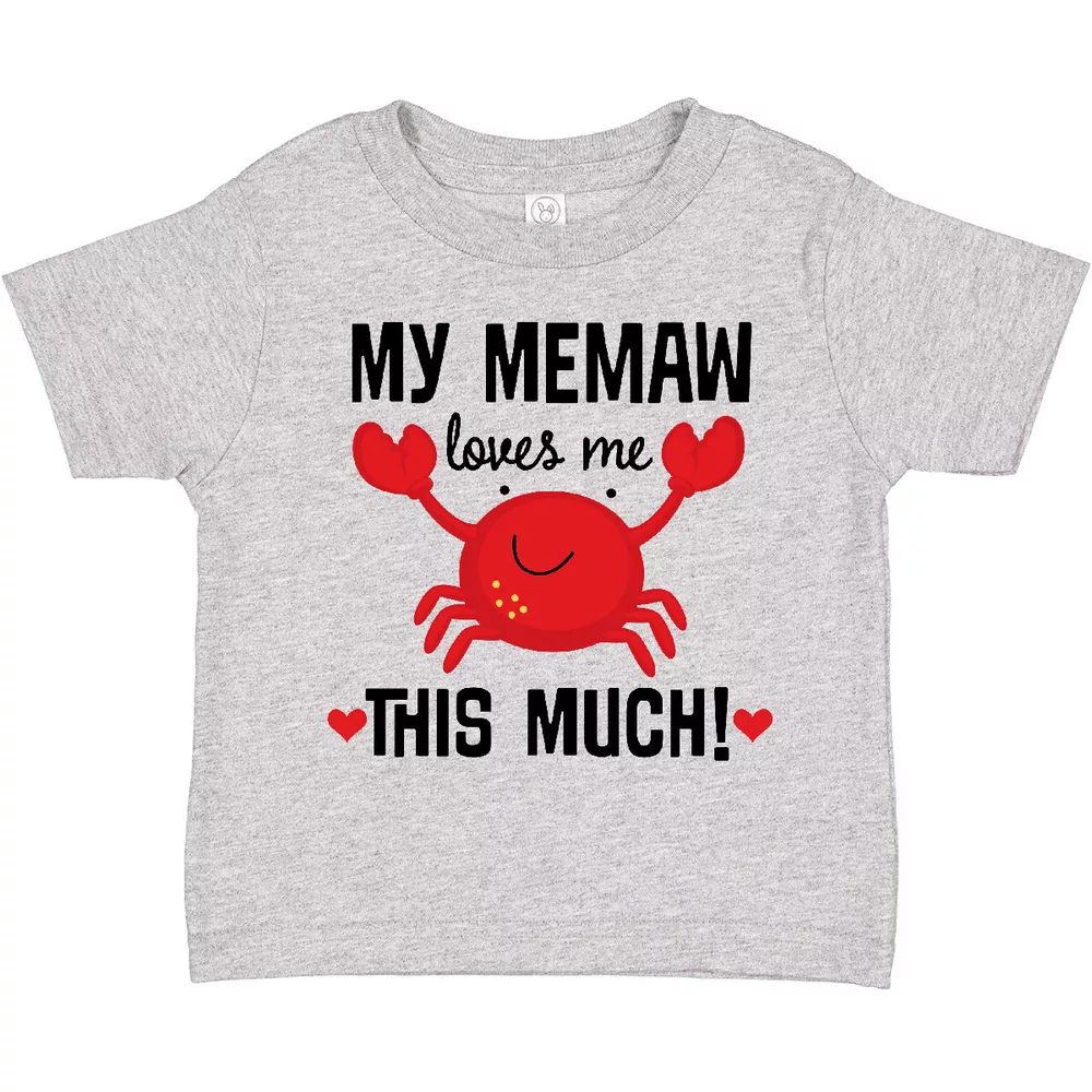 Bella Canvas Memaw Loves Me Grandson Toddler Shirt Granddaughter Boys Girls Child Toddler Shirt ...