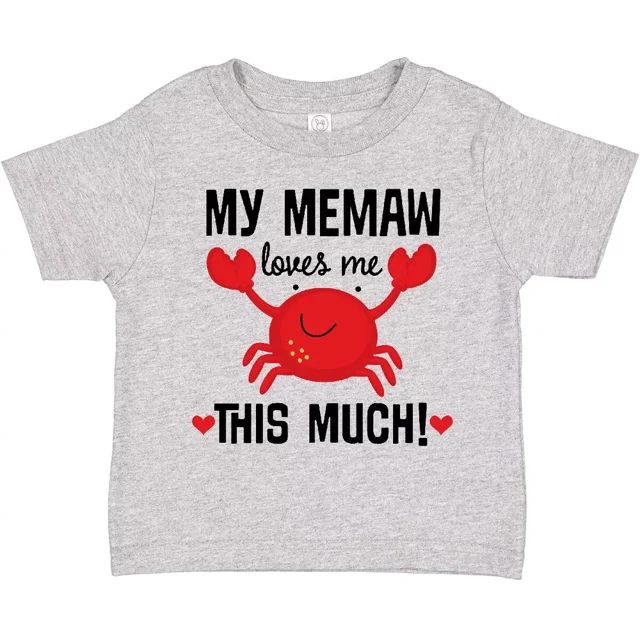 Bella Canvas Memaw Loves Me Grandson Toddler Shirt Granddaughter Boys Girls Child Toddler Shirt ...