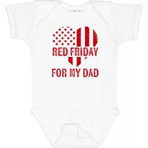 Bella Canvas Military Dad Deployment Red Friday Infant Creeper Soldier ...