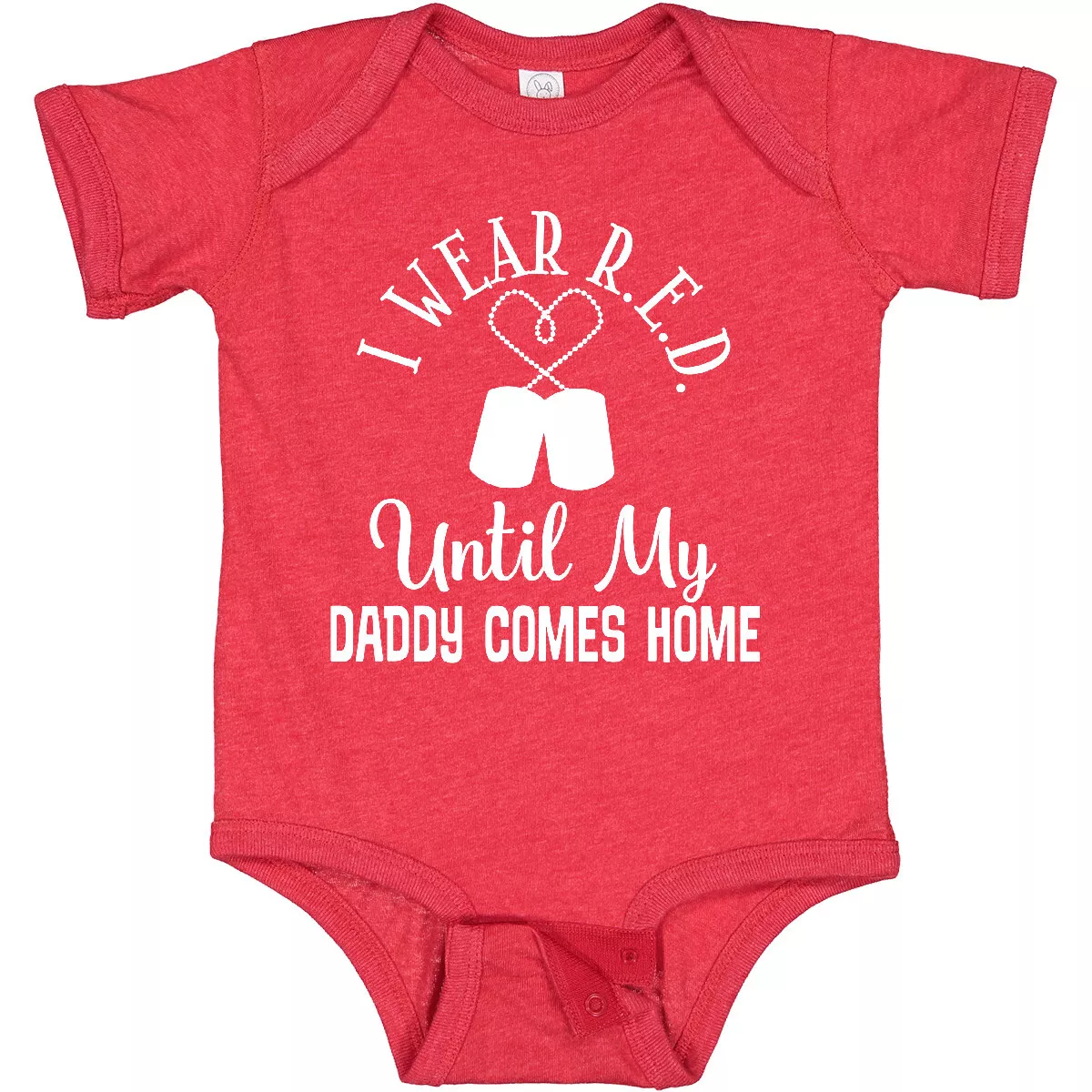 Bella Canvas Military Deployment Wear Red For Daddy Infant Creeper ...