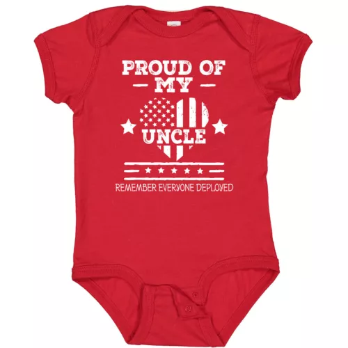 Bella Canvas Military Uncle Red Friday Infant Creeper Deployment Childs ...