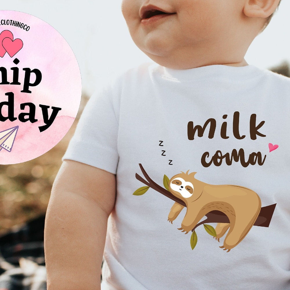 Bella Canvas Milk Coma, Baby Gift, Funny Baby Bodysuit, Baby ...