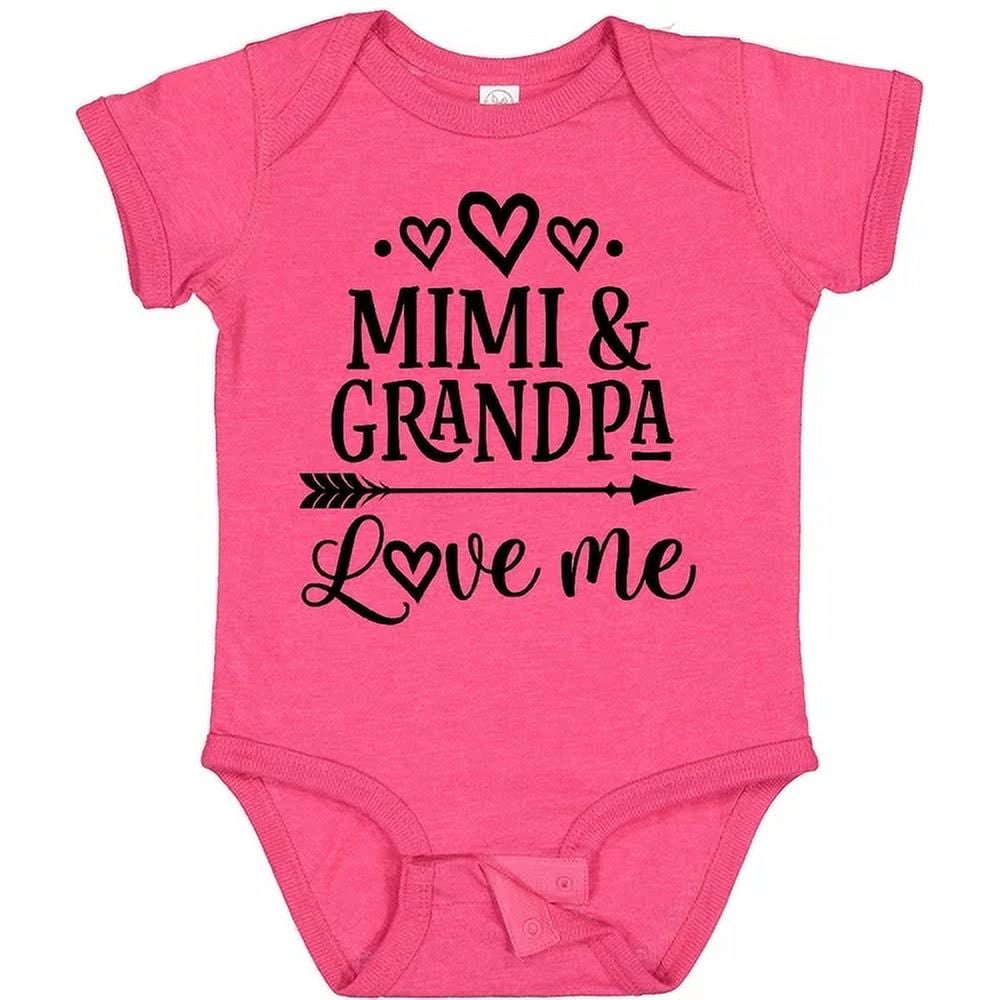 Bella Canvas Mimi And Grandpa Love Me Baby Childs One-piece Infant Creeper Bodysuit - Walmart.com