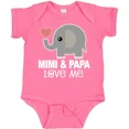 Bella Canvas Mimi And Papa Love Me Grandkids Baby Bodysuit Grandma Boys Girls Hws Baby Bodysuit ...