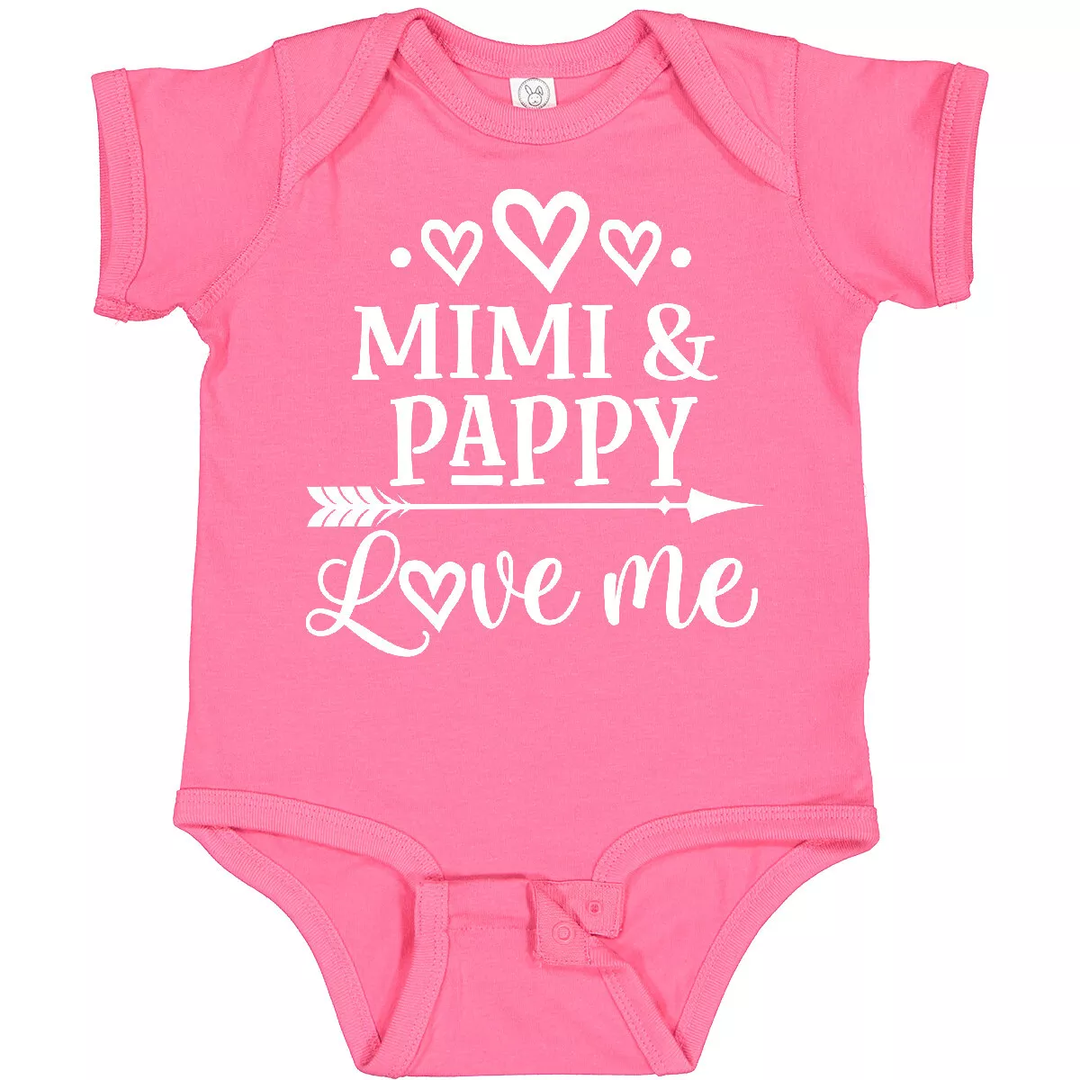 Bella Canvas Mimi And Pappy Love Me Baby Bodysuit Grandbaby Childs Boy One-Piece Baby Bodysuit ...
