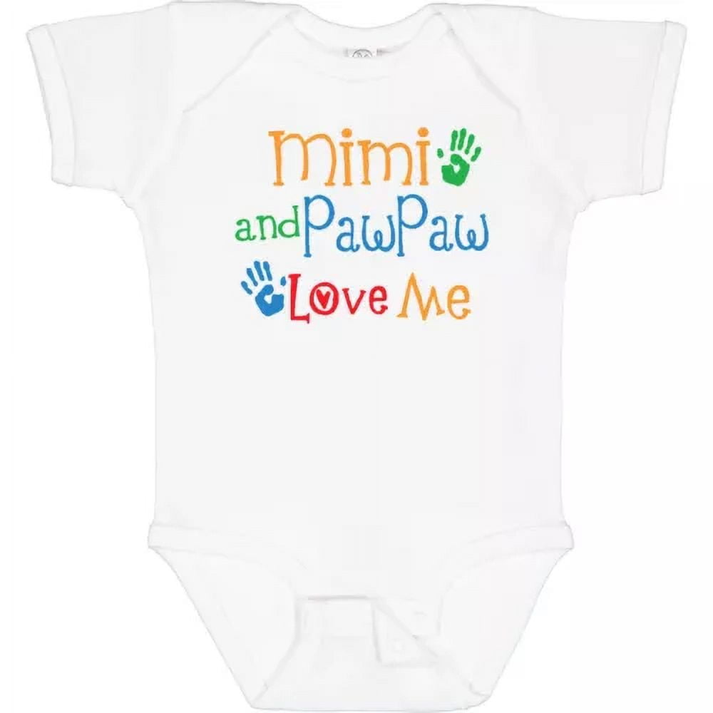 Bella Canvas Mimi And PawPaw Love Me Baby From Grandparents Childs Boy Hws Bodysuit - Walmart.com
