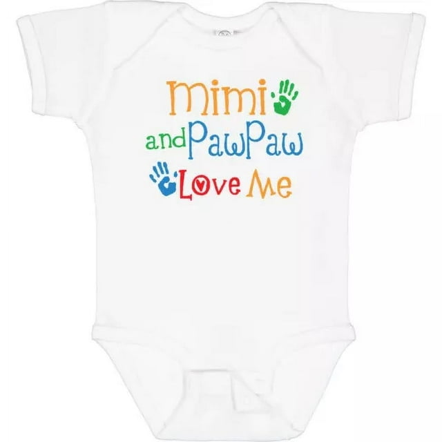 Bella Canvas Mimi And PawPaw Love Me Baby From Grandparents Childs Boy Hws Bodysuit - Walmart.com