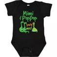 Bella Canvas Mimi And PopPop Love Me Grandson Dinosaur Baby Bodysuit Grandkids Hws Bodysuit ...