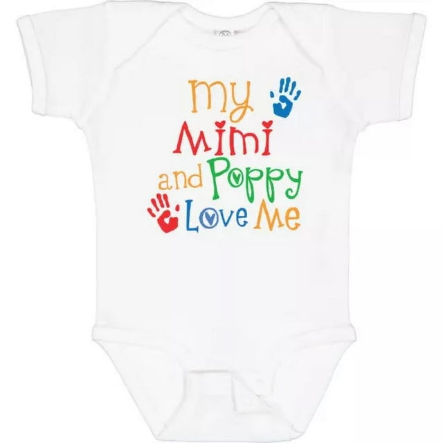 Bella Canvas Mimi And Poppy Love Me Baby Grandbaby Grandchild Shower Boy Bodysuit - Walmart.com