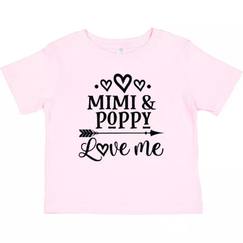 Bella Canvas Mimi And Poppy Love Me Baby Toddler Shirt Grandchild Grandbaby Girl Boy - Walmart.com