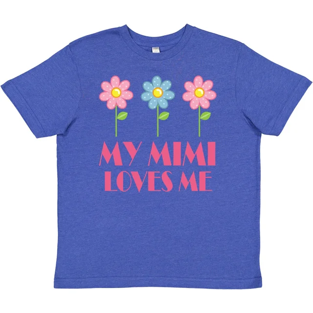 Bella Canvas Mimi Loves Me Daisies Toddler T-Shirt Grandma Granddaughter Cute Pink - Walmart.com
