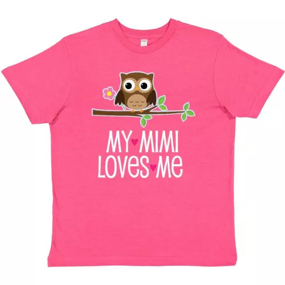 Bella Canvas Mimi Loves Me Girls Owl Grandchild Granddaughter Gift Toddler Shirt - Walmart.com