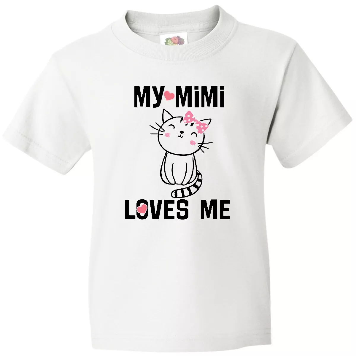 Bella Canvas Mimi Loves Me Grandchild Girls Toddler T-Shirt Grandkids Cute Cat Kitty - Walmart.com