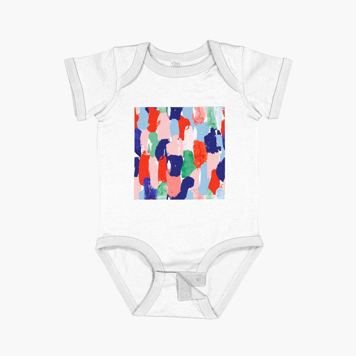 Bella Canvas Modern Paint Strokes Pattern Short Sleeve Baby One-Piece ...