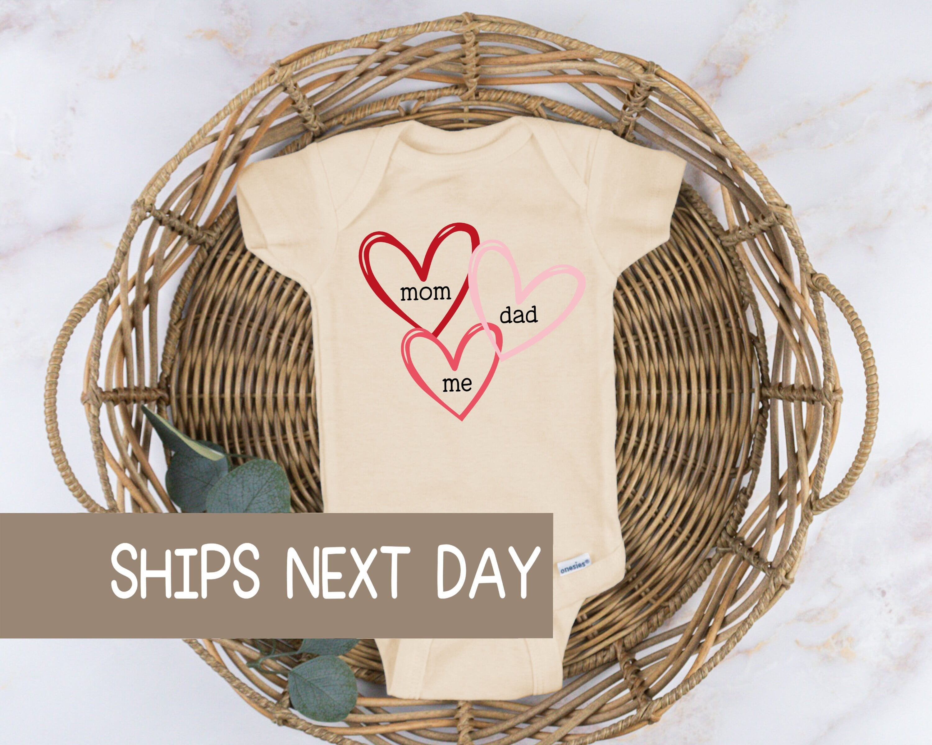 Bella Canvas with Mom Dad Me, Baby Announcement Gift, Cute Baby Outfit ...