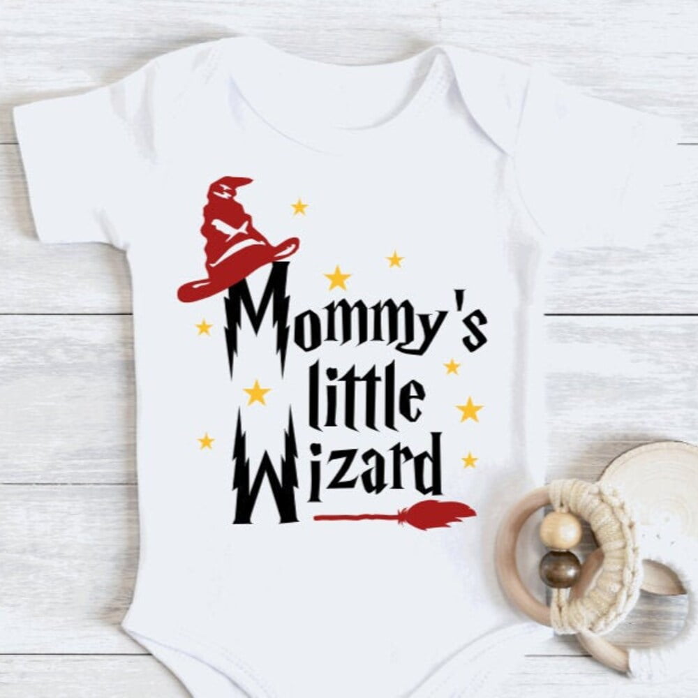 Bella Canvas with Mommy'S Little Wizard Shirt, Cute Baby Wizard Outfit ...