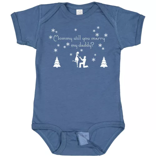 Bella Canvas Mommy Will You Marry My Daddy? Baby Proposal Snowflakes ...