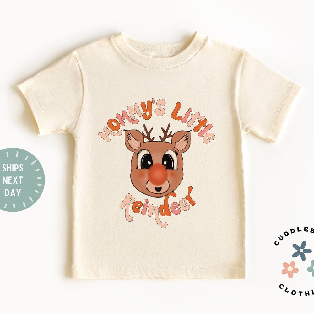 Bella Canvas Mommy's Little Reindeer Christmas Toddler Shirt, Cute ...