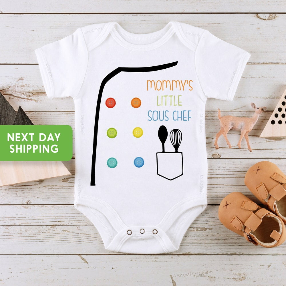 Bella Canvas Mommy's Little Sous Chef Little Sous Chef Baby Shirt, Baby ...